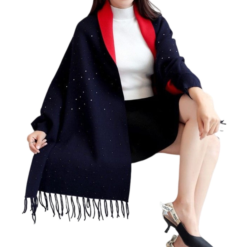 Click here for Ruiboury Winter Women Acrylic Fiber Shawl Girls Hi... prices