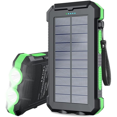 Solar Charger 30000mAh, Portable Solar Power Bank External USB Battery ...