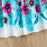 PatPat Floral Girl Dress Toddler Girl Clothes 2pcs Set Mintblue 2T 3T 4T 5T 6T - Walmart.com