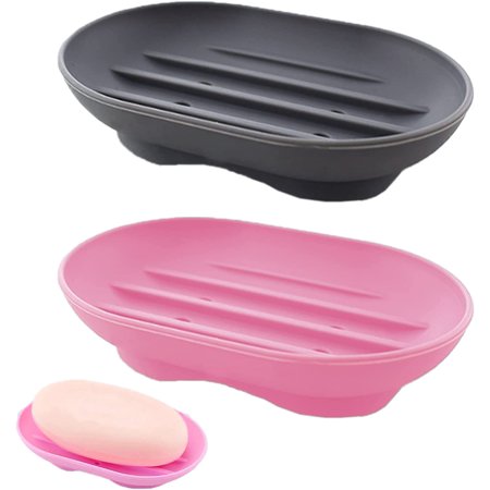 Surrme With Drain Soap Dish Silicone Soap Dish Travel Soap Dish Shower ...