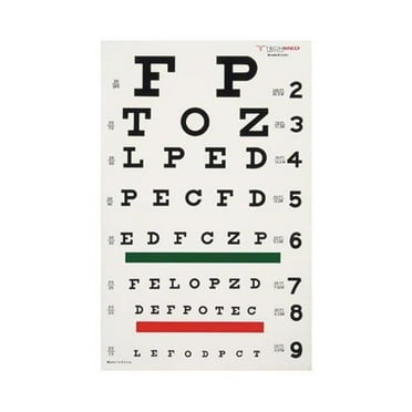 Graham Field Distance Vision Eye Chart 20 Feet Illiterate E - 1 Count ...