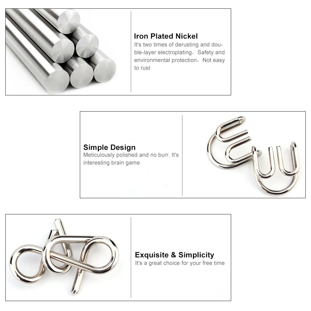 Click here for Estink 20pcs Metal Wire Puzzles Set Iq Puzzle Mind... prices