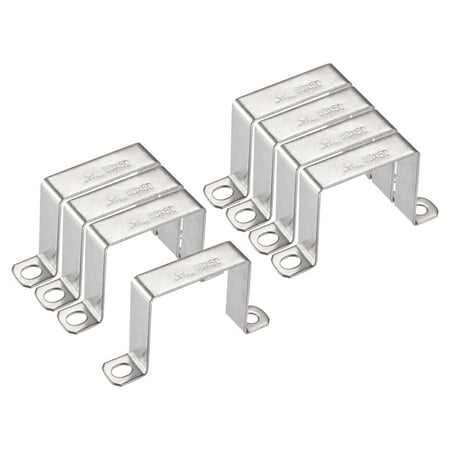 Uxcell 58 x 62mm 304 Stainless Steel U Shaped Connector Bracket 8 Pack ...