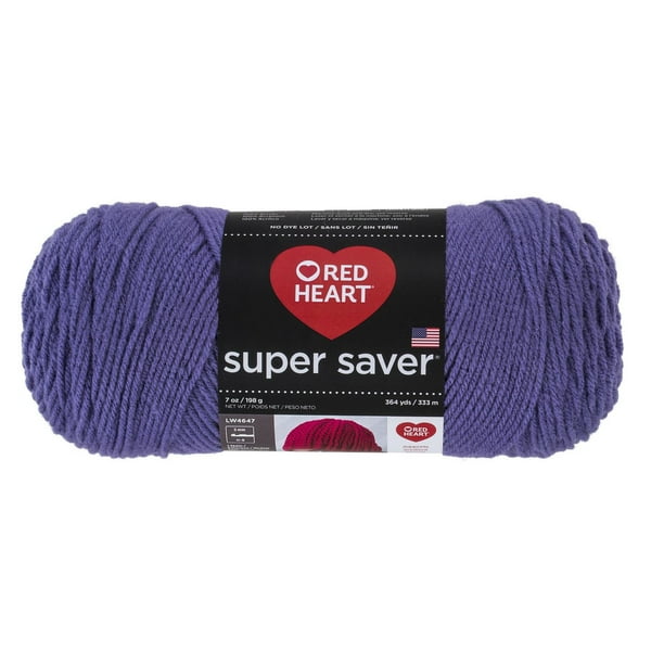 Red Heart® Super Saver® Yarn, Solid, Acrylic #4 Medium, 7oz/198g, 364 Yards, Durable yarn, wide ...