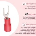 200 insulated fork-type wire connectors, 22-164 electrical crimp ...