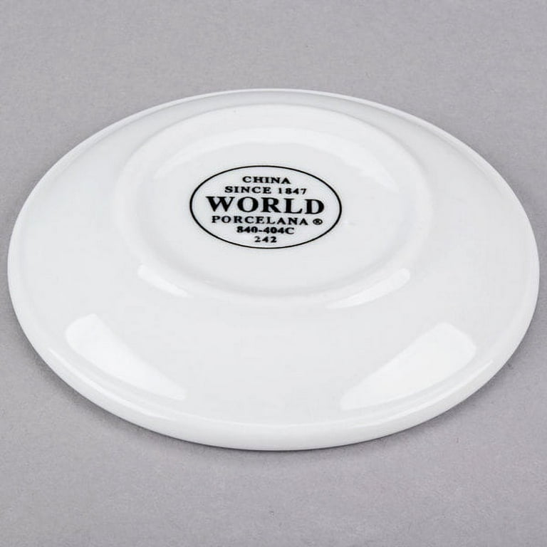 World Tableware 840 404C Porcelana Coupe Plate 4 Bright White Round Micro Porcelain 36 Case