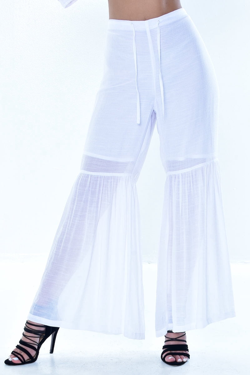 Ladies Bell Bottom Drawstring Pants by Azucar - Walmart.com