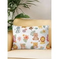 1 Pack Outdoor Throw Pillow, Cartoon Animals Waterproof Pillow with ...
