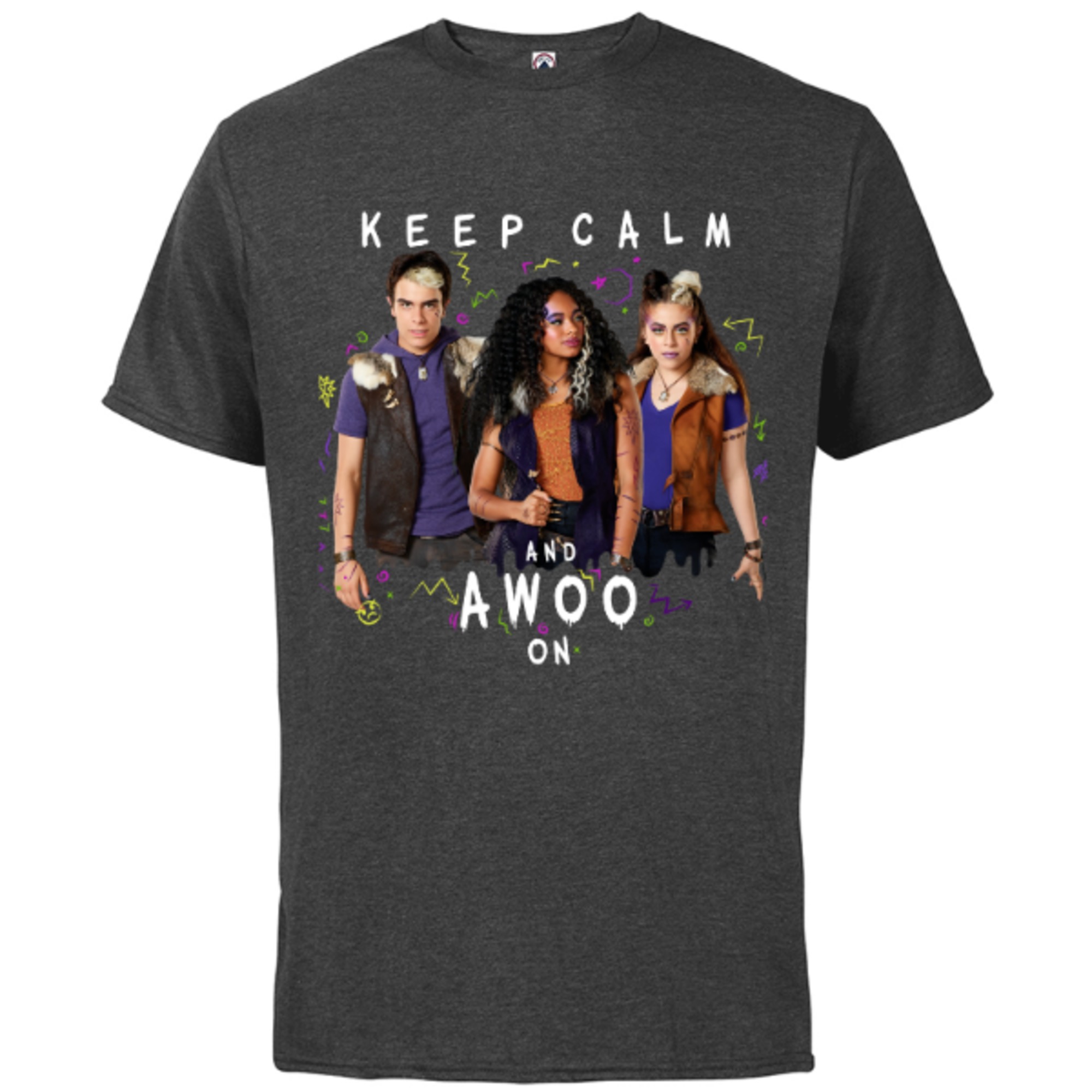 Disney Channel Zombies 2 Keep Calm and Awoo On - Short Sleeve Cotton T ...