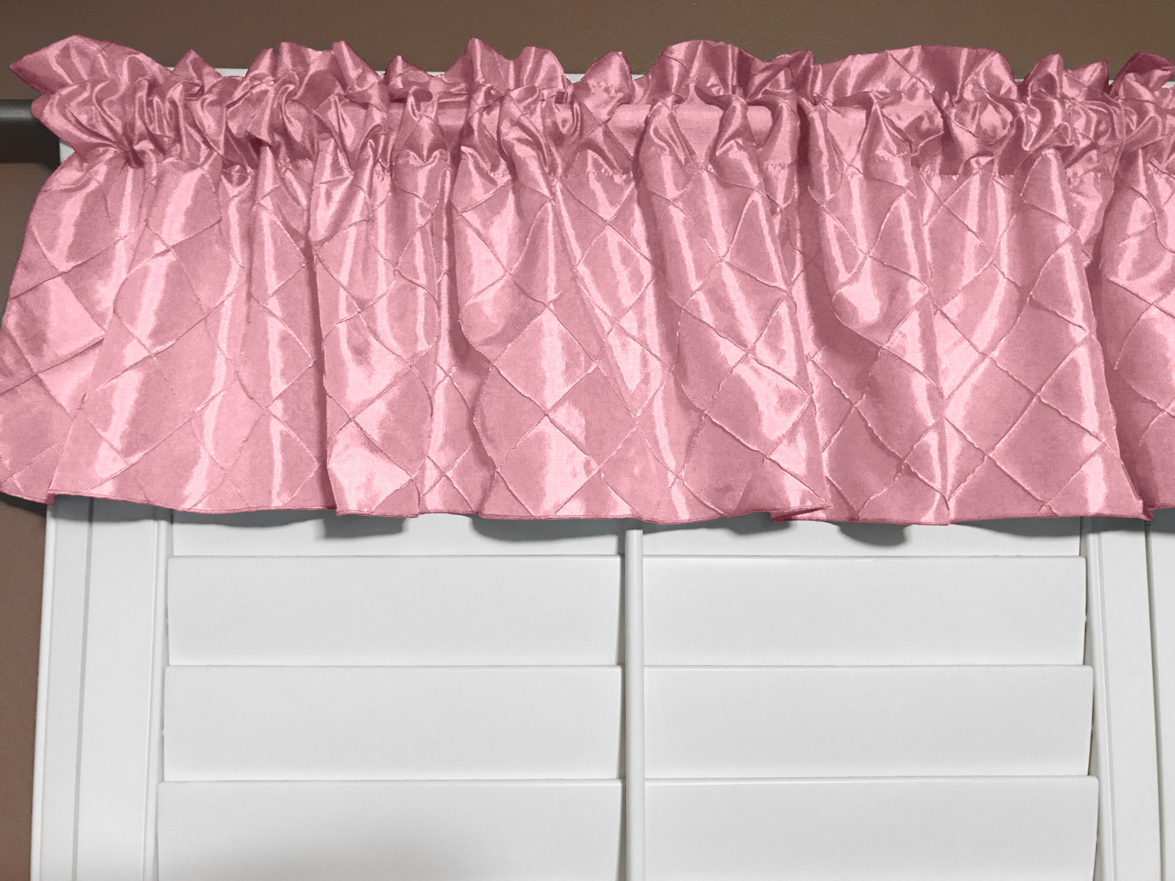 Pintuck Window Valance 52" Wide Blush - Walmart.com