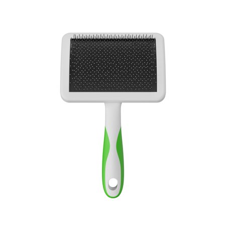 Self-Cleaning Animal Slicker Brush - Curved Stainless-Steel Bristles ...