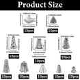 100Pcs 10 Styles Alloy Bead Cone Silver 7.5~18x6~23x6~8.5mm Hole: 1.5 ...
