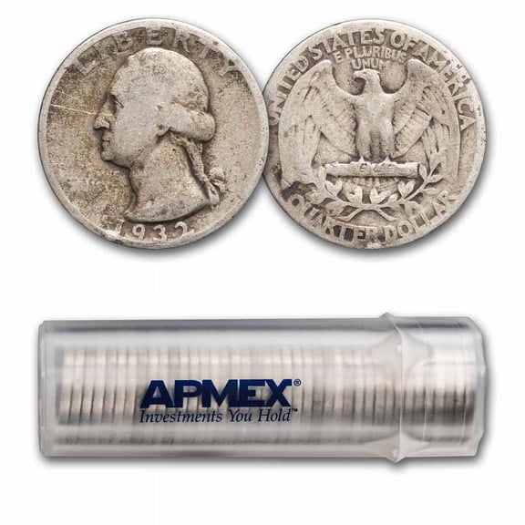 1936 Washington Quarter 40-Coin Roll Avg Circ - Walmart.com