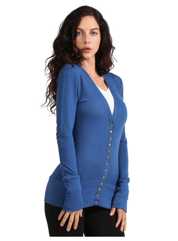 Snap Front Sweatshirt Cardigan