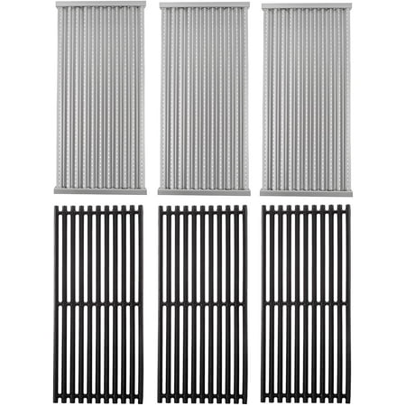 Cast Iron Grill Grate Stainless Steel Emitter Plate Replacement Kit for ...