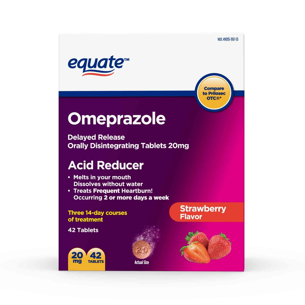 Equate Omeprazole Delayed Release Orally Disintegrating Tablets 20 Mg