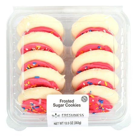 Freshness Guaranteed Frosted Sugar Cookies, 13.5 oz, 10 Count - Walmart.com
