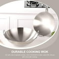 Polished Stainless Steel Round Bottom Wok – 11-Inch Stir Fry Pan with ...