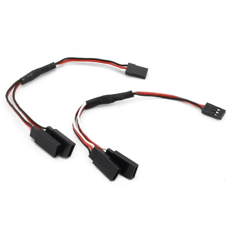 ZRM&E 2 Pack 150mm Y Style 3-Pin Servo Extension Cord for RC Airplane ...