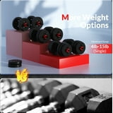 BalanceFrom 60LB 2-in-1 Portable Changeable Dumbbell, Barbell Set with ...