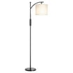 Coliware Arc Floor Lamp, Tall Adjustable Reading Light with Linen Shade ...