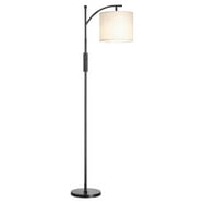 Coliware Arc Floor Lamp, Tall Adjustable Reading Light with Linen Shade ...