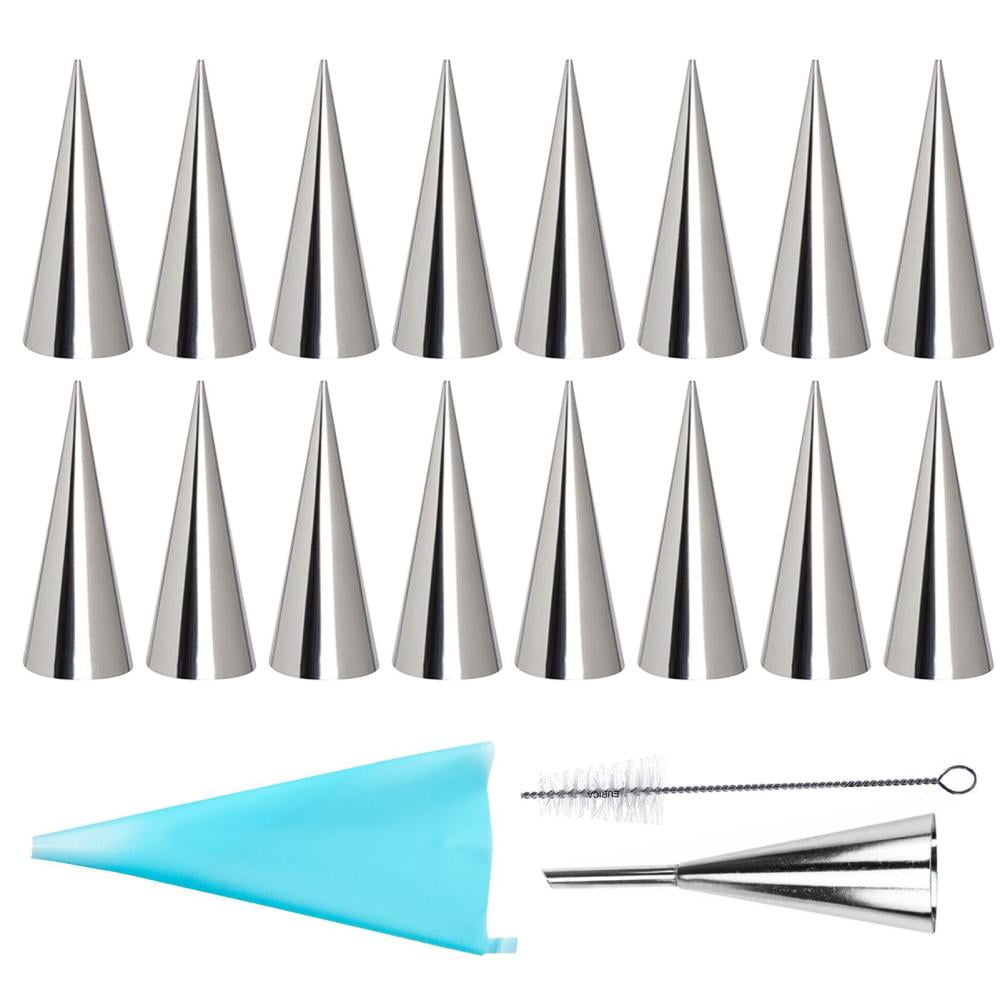 Cream Horn Mold|19pcs Stainless Steel Cone Tubular Pastry Baking Mold ...