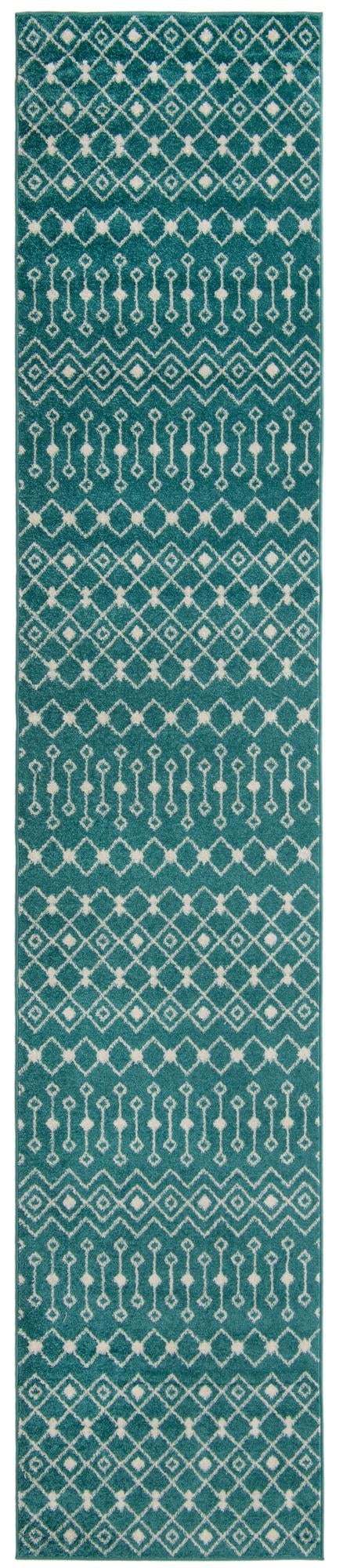Rugs.com Moroccan Trellis Collection Rug – 16 Ft Runner Turquoise ...