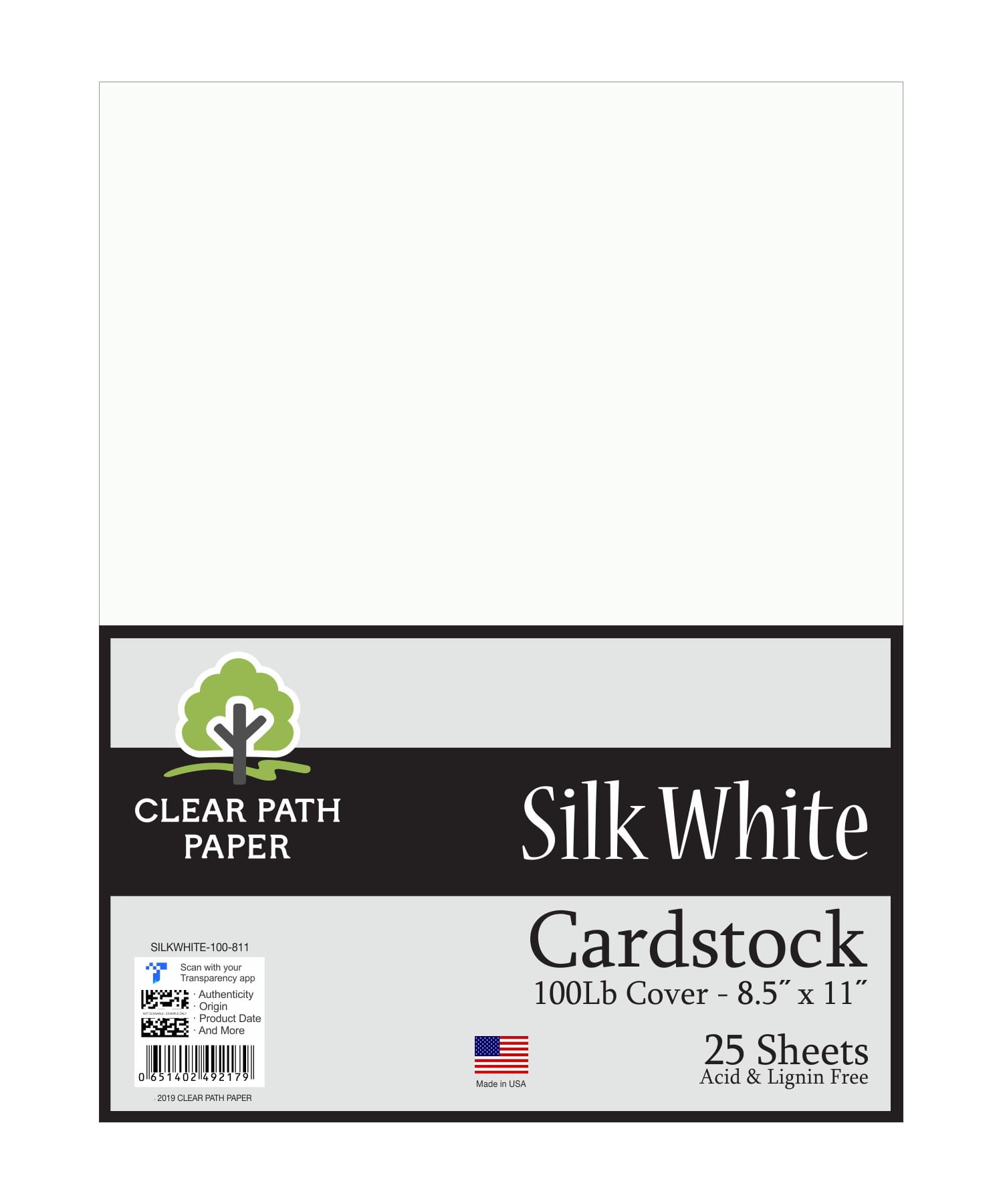 Silk White Cardstock - 8.5 x 11 inch - 100Lb Cover - Walmart.com