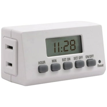 myTouchSmart Indoor/Outdoor Plug-in Simple Set Digital Timer, 1-Outlet ...
