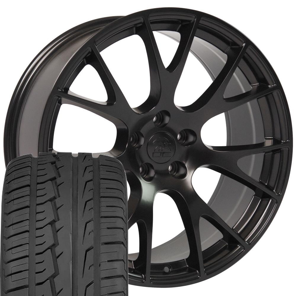 22 inch Satin Black Wheels & 285/45R22 Tires Fit Dodge, RAM Trucks ...