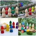 16 Pcs Wooden Puppet Kids Gift DIY Unfinished Peg Dolls Craft People ...