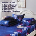 JQinHome 6-Piece Full Galaxy Comforter Set, Outer Space Themed Bedding ...