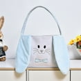 Blue Easter Decoration Cute Rabbit Ears Hand Basket, Blue Velvet Rabbit ...