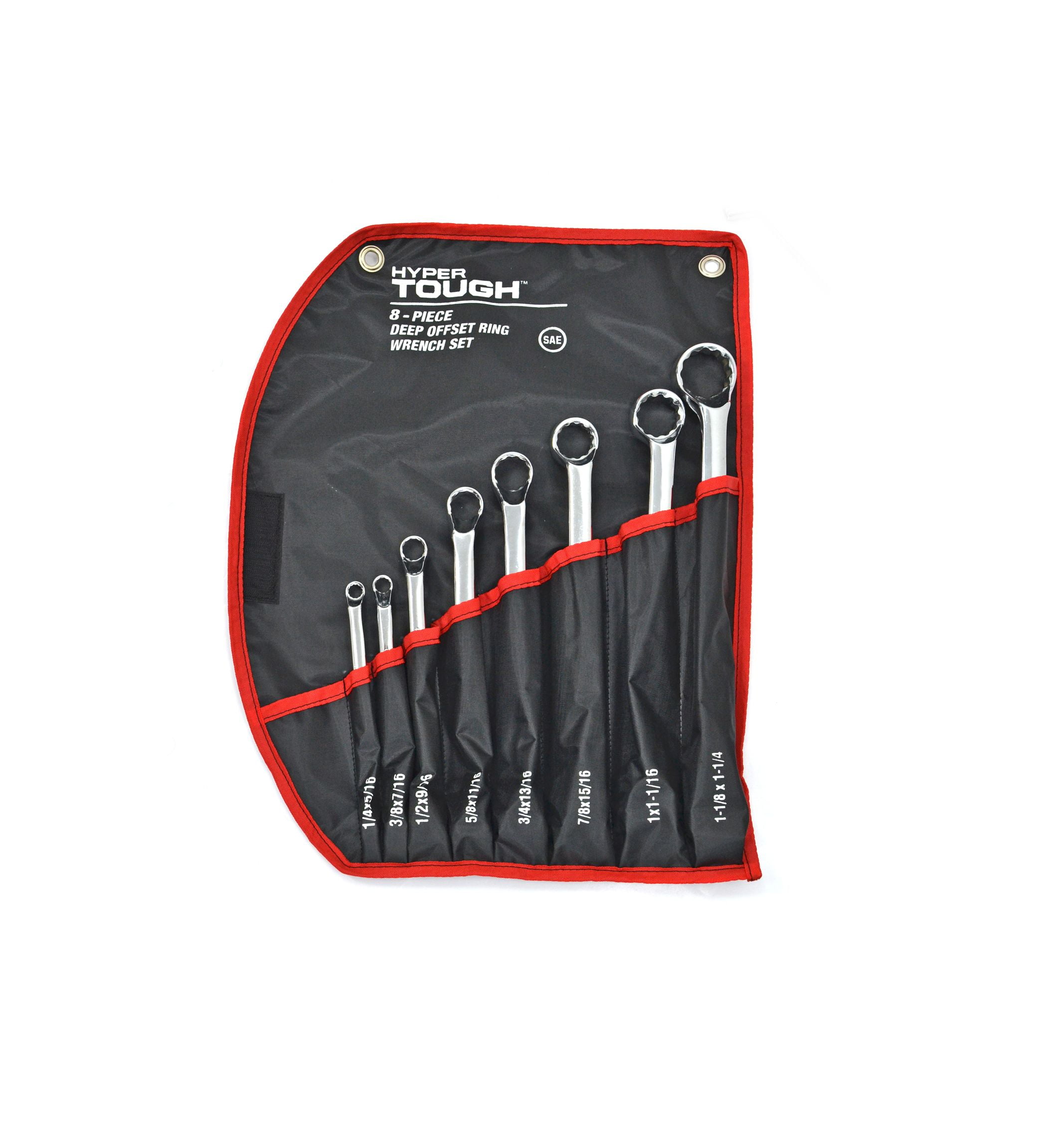 Hyper Tough 8-Piece SAE Deep Offset Ring Wrench Set - Walmart.com