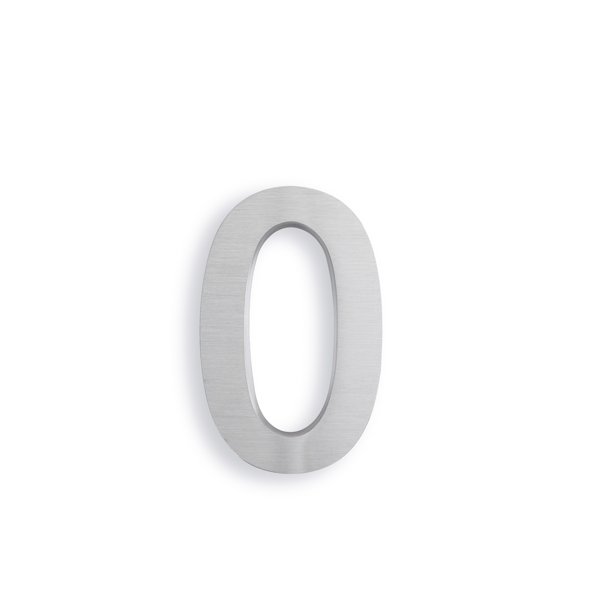 MSH Modern Stainless Hardware 6 Inch 3D Stainless Steel House Number 0 ...