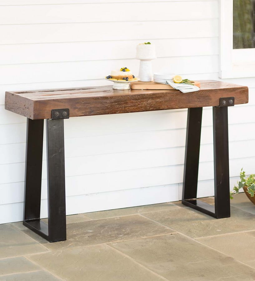 Plow & Hearth Richland Indoor/Outdoor Reclaimed Wood Console Table ...