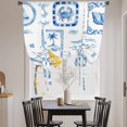 Blue Nautical Ship Tie Up Curtains for Window, Thermal Insulated ...