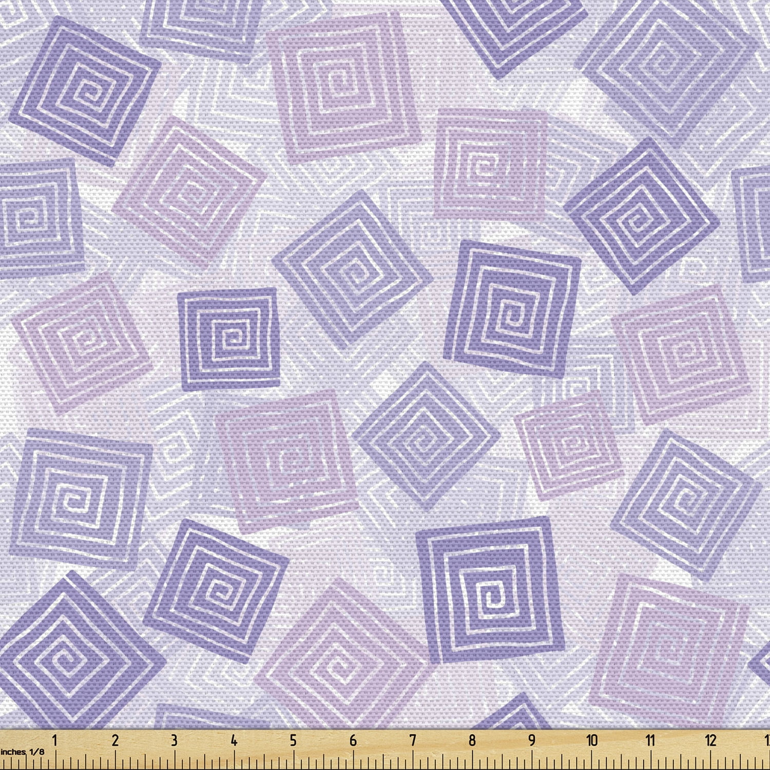 Geometric Upholstery Fabric by the Yard, Ornamental Scattered Spiral ...