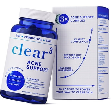 Clear Skin Acne Capsules Gel | Clear Skin Supplement | Adult & Teen ...