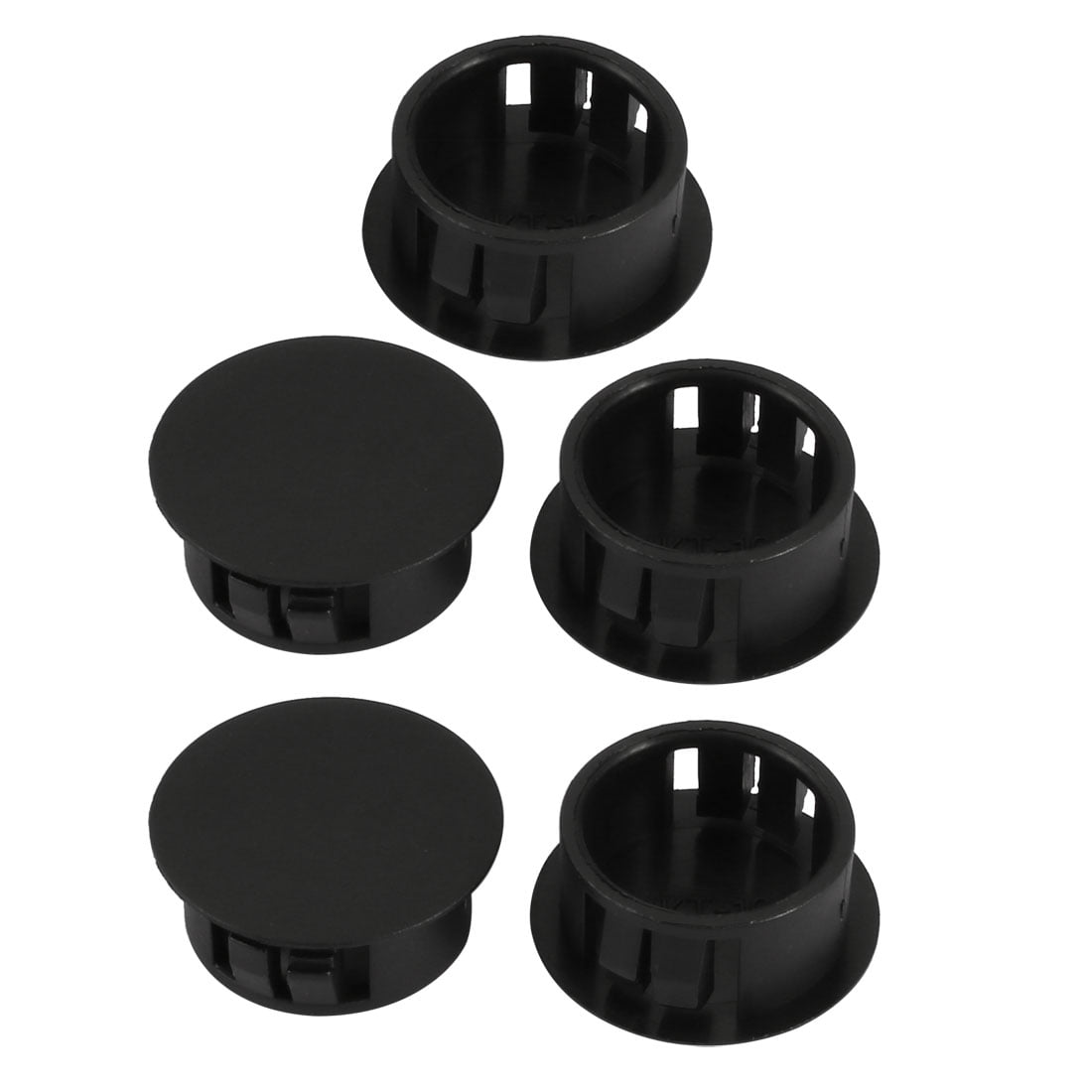 Unique Bargains 5 pcs 19mm Dia Black Plastic Tubing Plug Door and ...