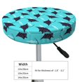 Bar Stool Covers Round, Cute black Stingray blue funny Bar Stool ...