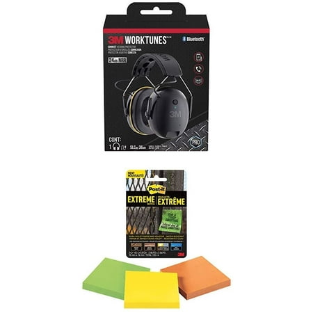3M Worktunes Connect Bluetooth Protection with Post-it Extreme Water ...