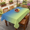 Blue Yellow Minimalist Gradient Table Cloth 60x84in, Waterproof ...