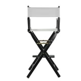 "30" Director's Chair Black Frame-White Canvas" - Walmart.com