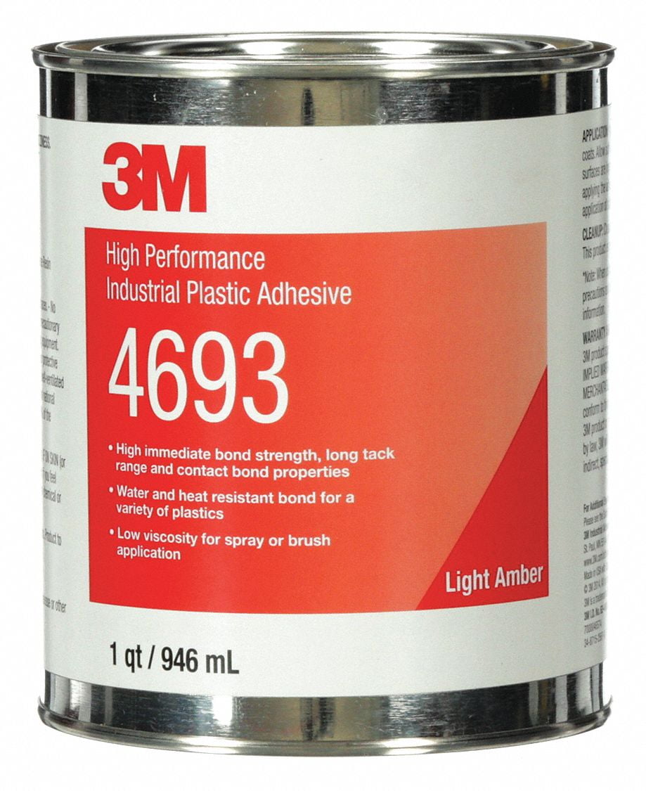 3M 83759 High Performance Industrial Plastic Adhesive 4693 Light Amber ...
