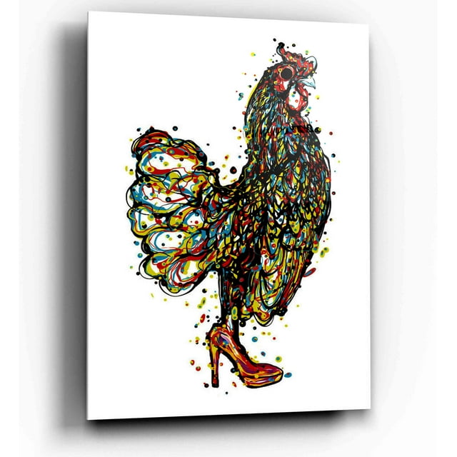 Epic Graffiti Chicken Glam Acrylic Wall Art, 14" x 20" - Walmart.com