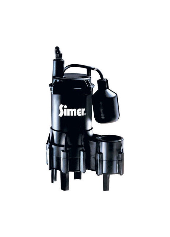 Simer Thermoplastic Submersible Sewage Pump 4/10 hp - Walmart.com