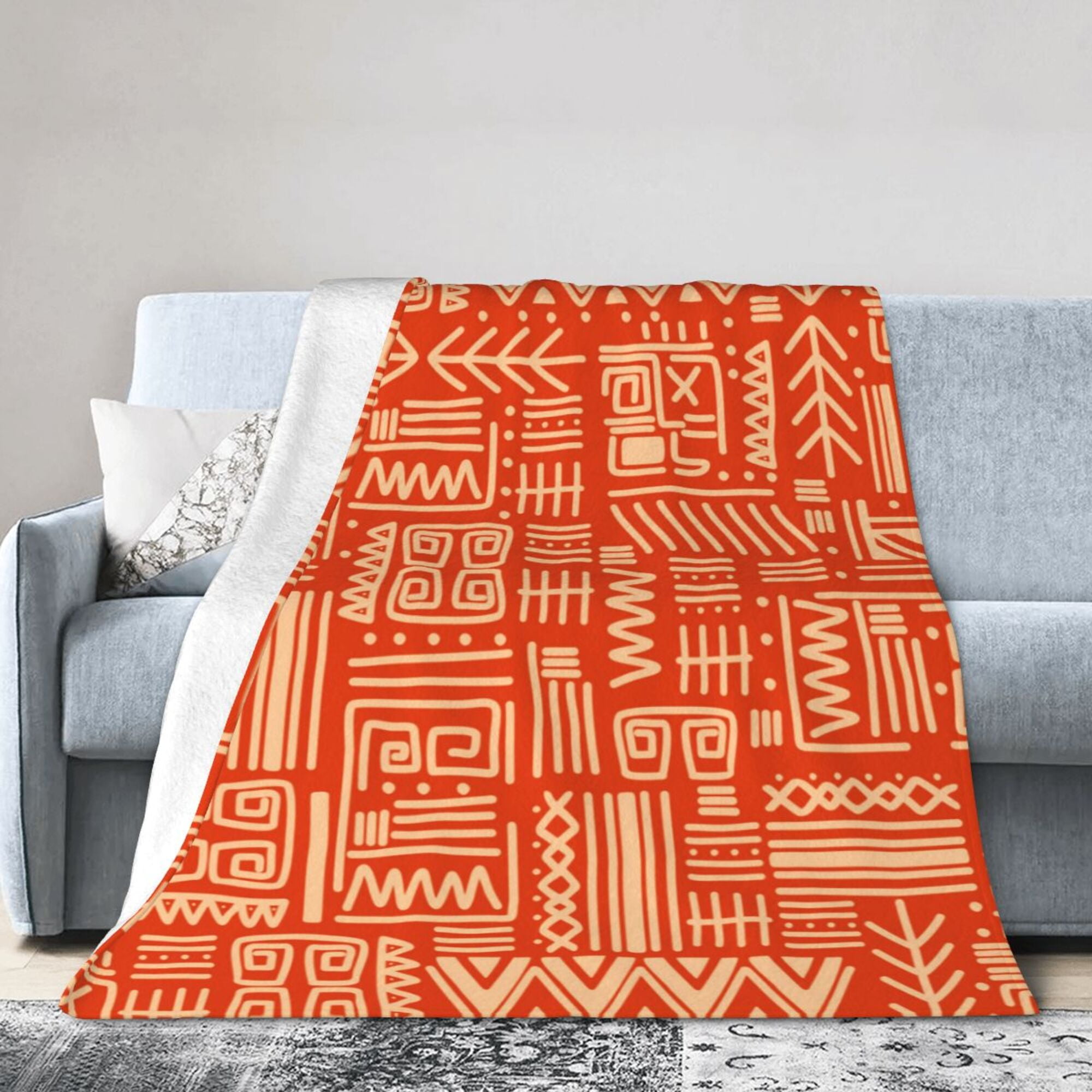 DouZhe Ultra-Soft Micro Fleece Lightweight Flannel Bed Blanket, Aztec ...