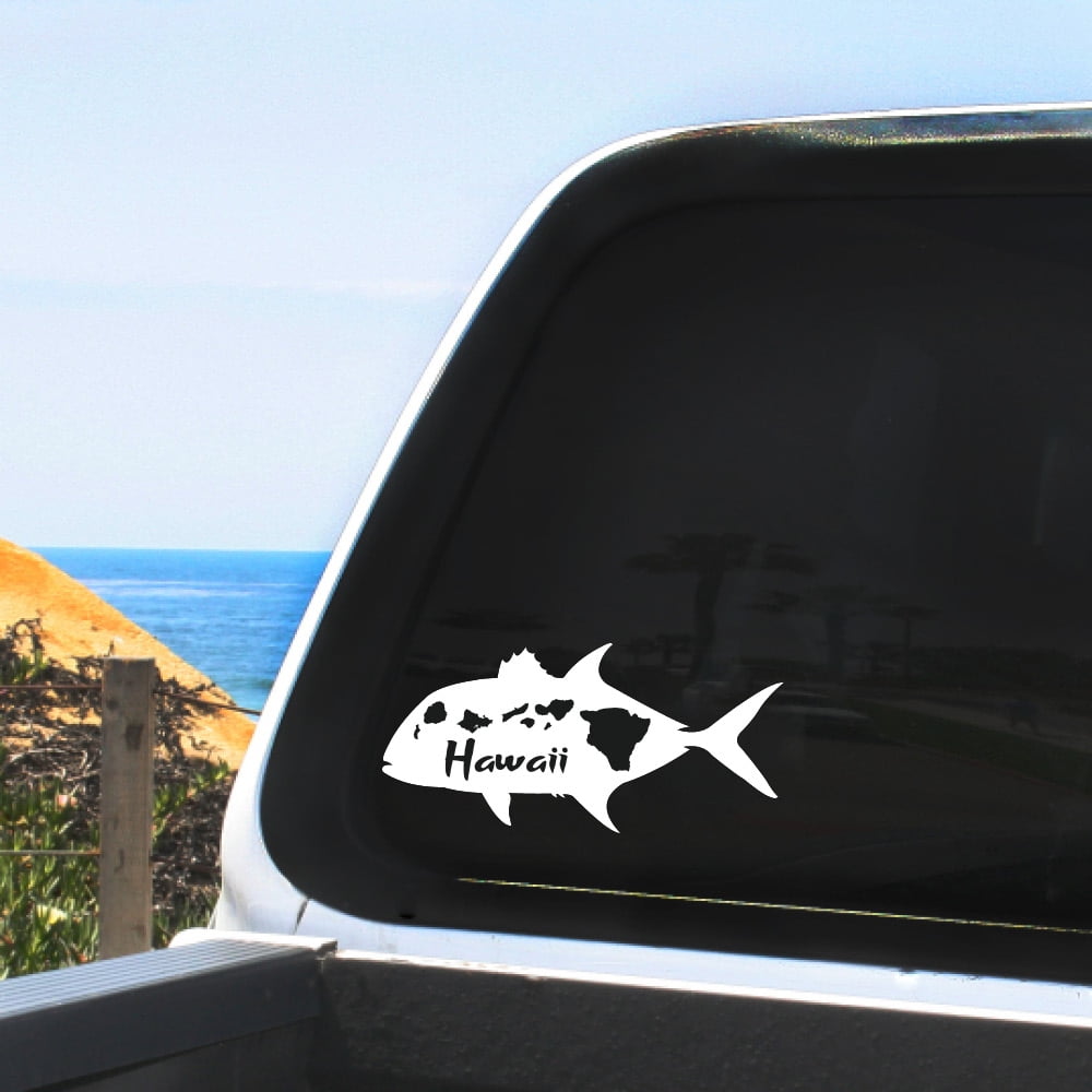Ulua Fish Hawaiian Islands Vinyl Decal Sticker - 10 inches - For ...